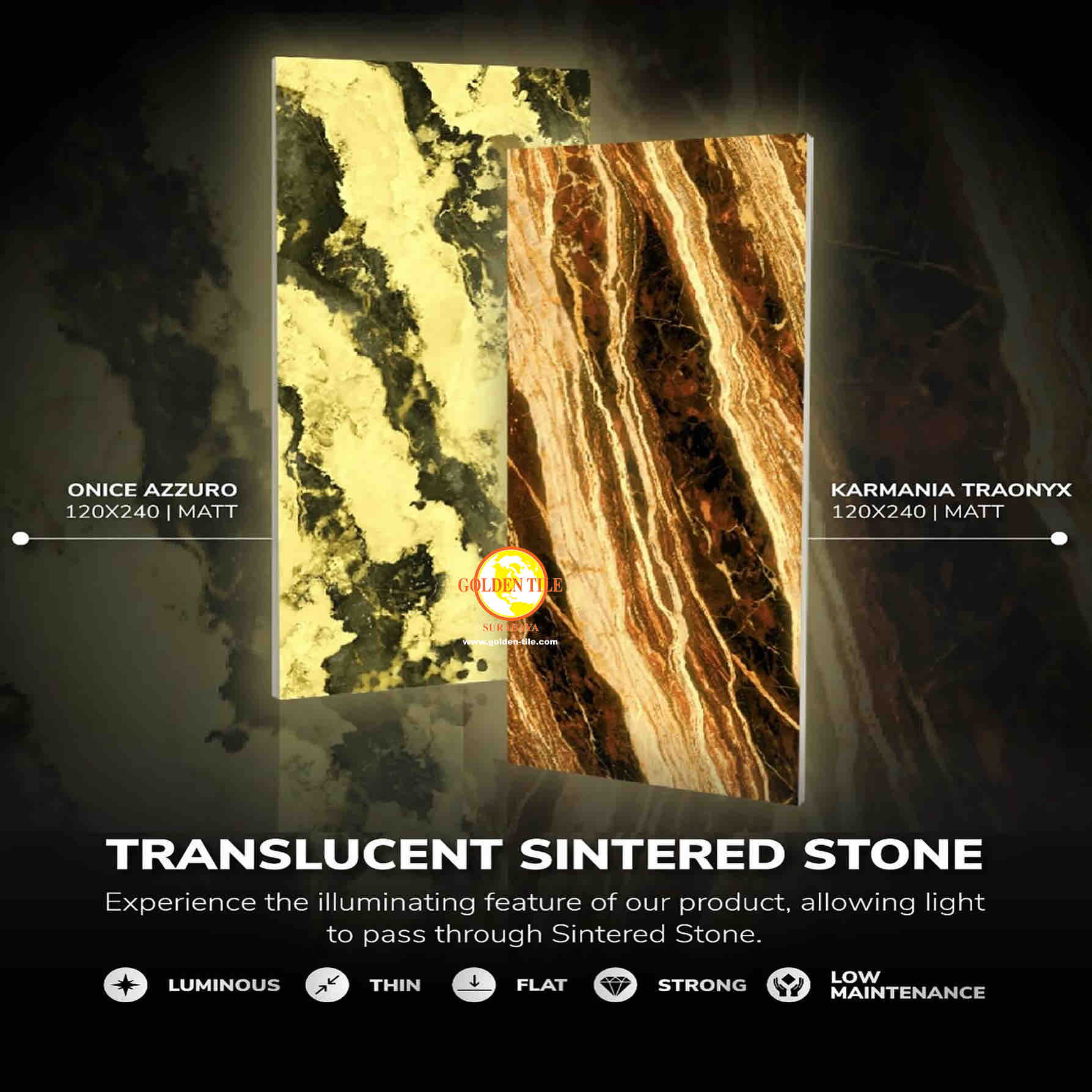 Apa itu " Translucent Granite Sintered Stone" - Golden Tile Baliwerti ...